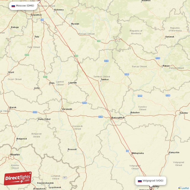 Direct flights from Moscow to Volgograd, DME to VOG non-stop ...