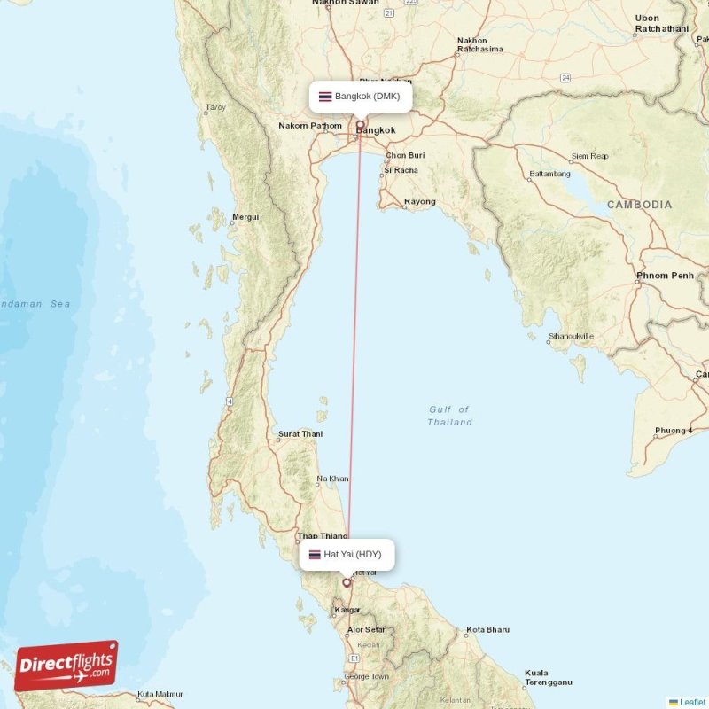 Direct flights from Bangkok to Hat Yai, DMK to HDY non-stop ...