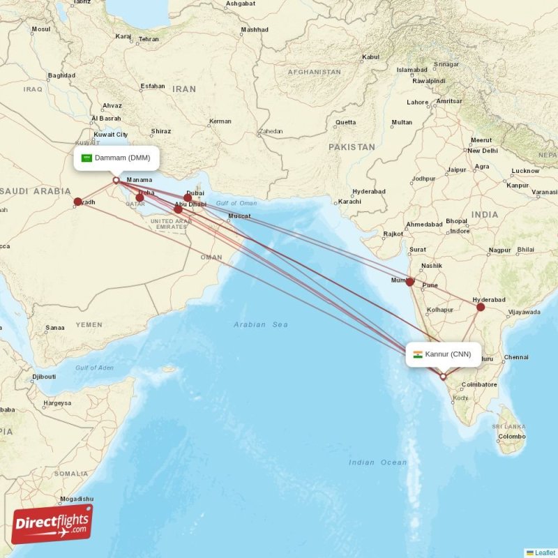 Direct flights from Dammam to Kannur, DMM to CNN non-stop ...