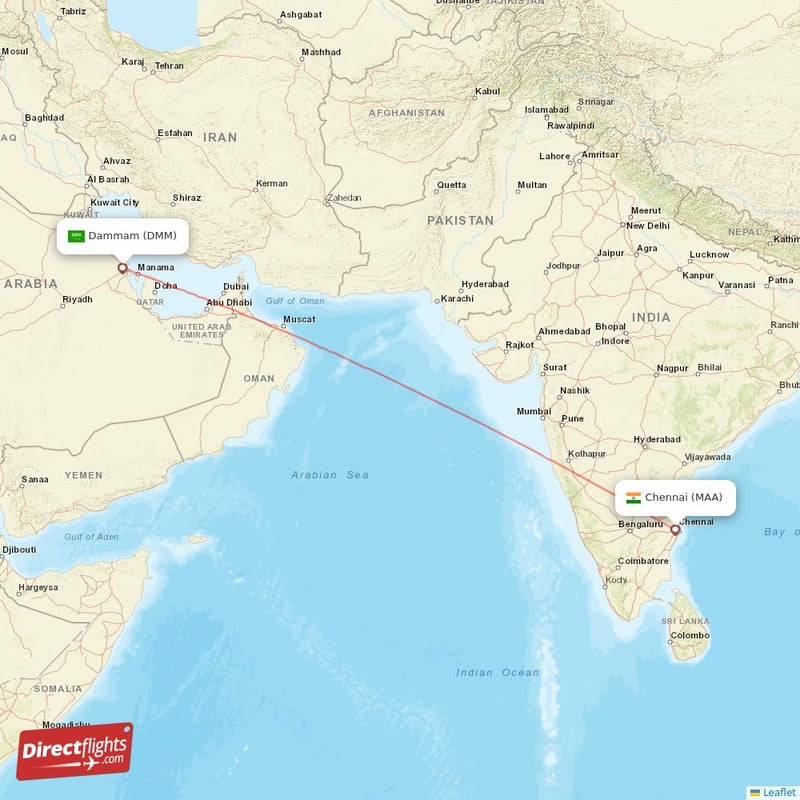 Direct flights from Dammam to Chennai, DMM to MAA non-stop ...