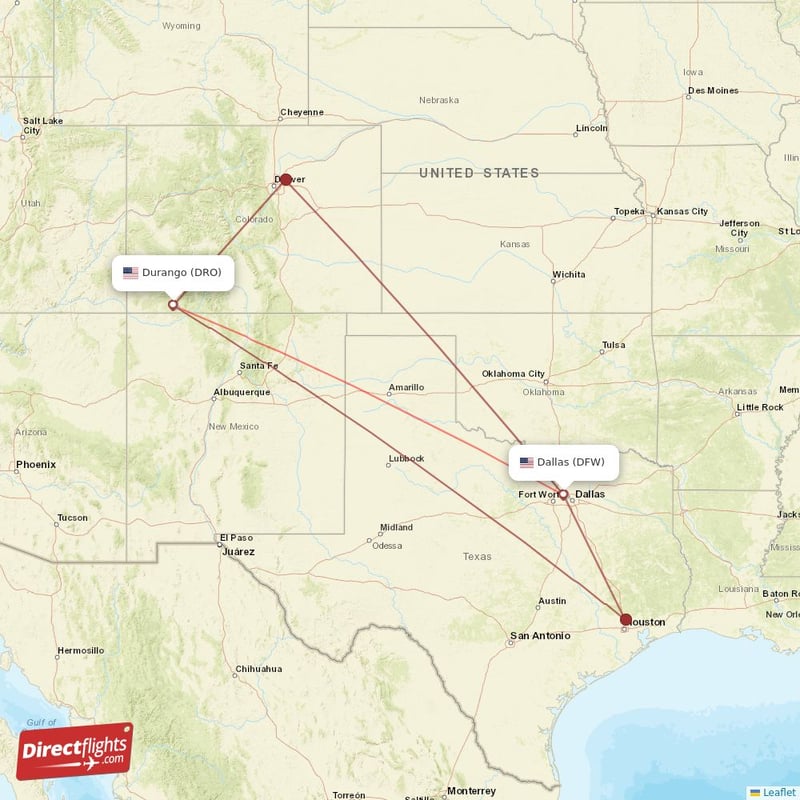 Direct flights from Durango to Dallas, DRO to DFW non-stop ...