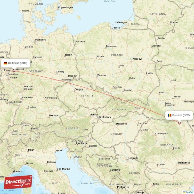 Direct flights from Dortmund to Suceava, DTM to SCV non-stop ...