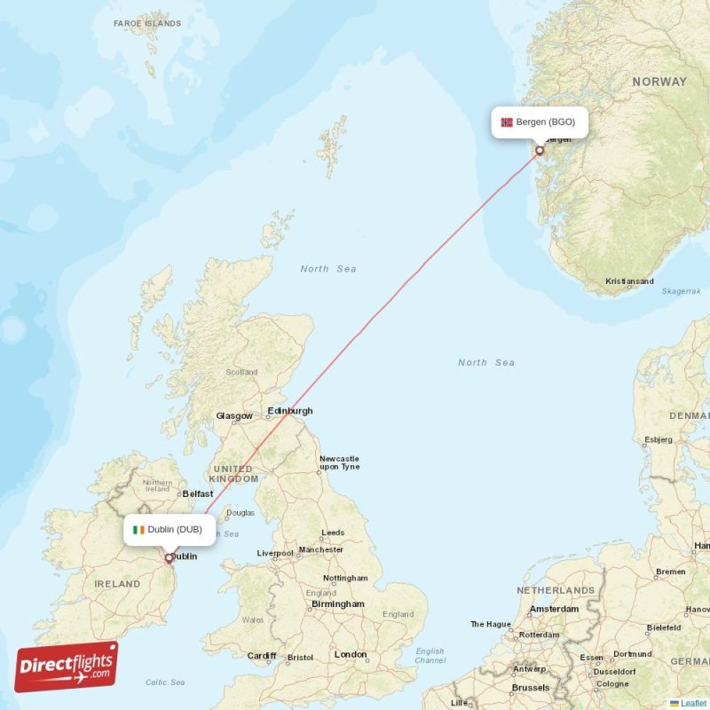 Direct flights from Dublin to Bergen, DUB to BGO non-stop ...