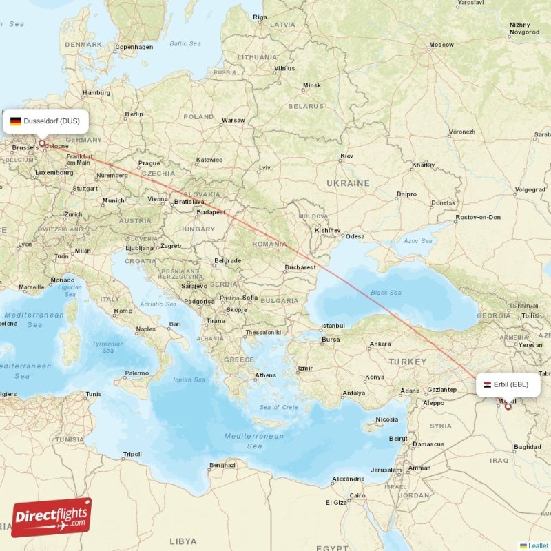Direct flights from Dusseldorf to Erbil, DUS to EBL non-stop ...