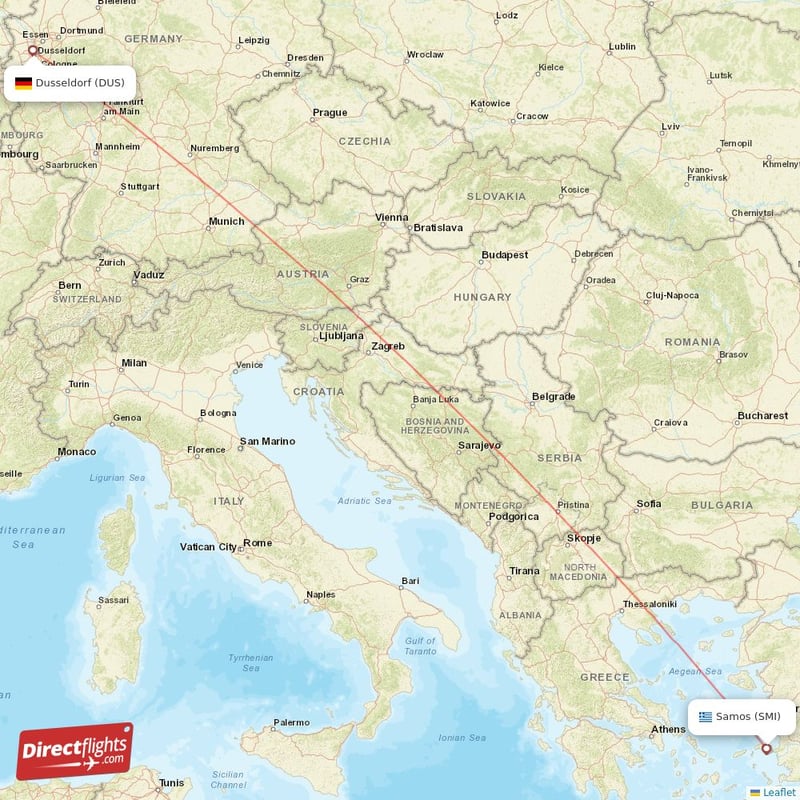 Direct flights from Dusseldorf to Samos, DUS to SMI non-stop - Directflights.com
