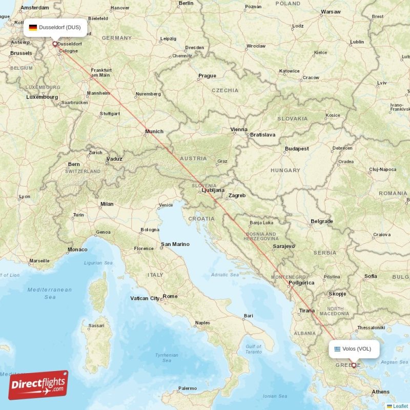 Direct flights from Dusseldorf to Volos, DUS to VOL non-stop ...