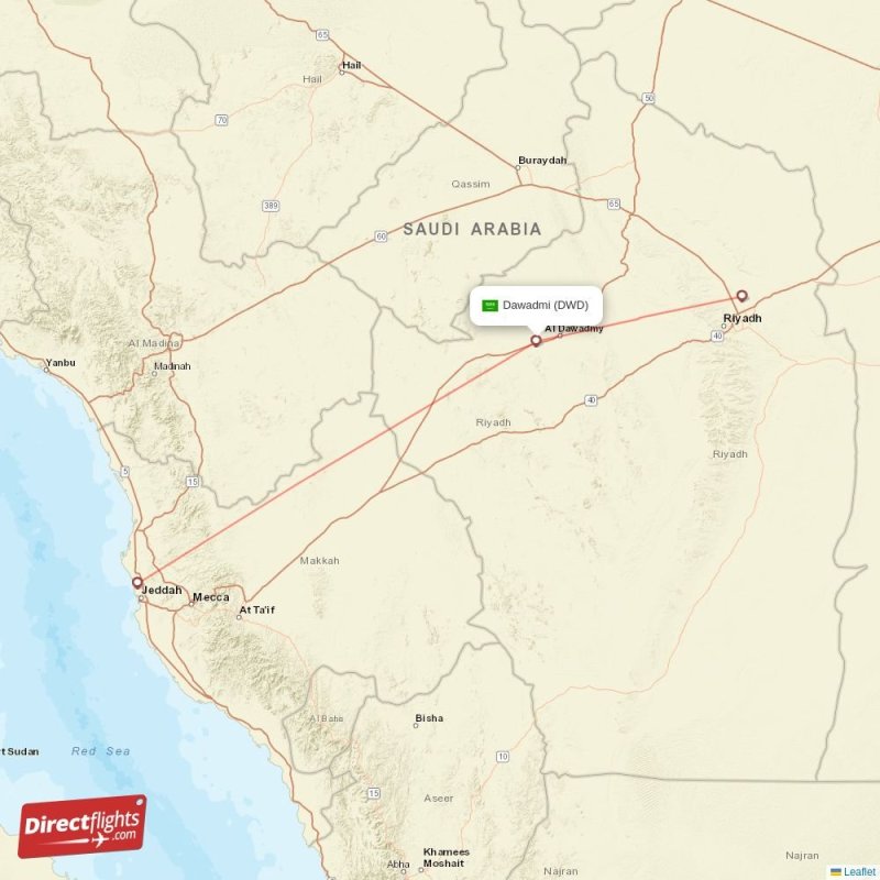 Direct flights to Dawadmi - DWD, Saudi Arabia - Directflights.com