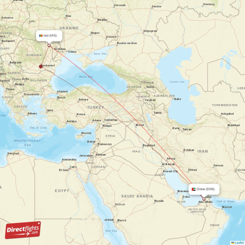 Direct flights from Dubai to Iasi (DXB-IAS) - Directflights.com