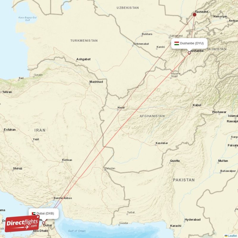 Direct flights from Dushanbe to Dubai, DYU to DXB non-stop ...