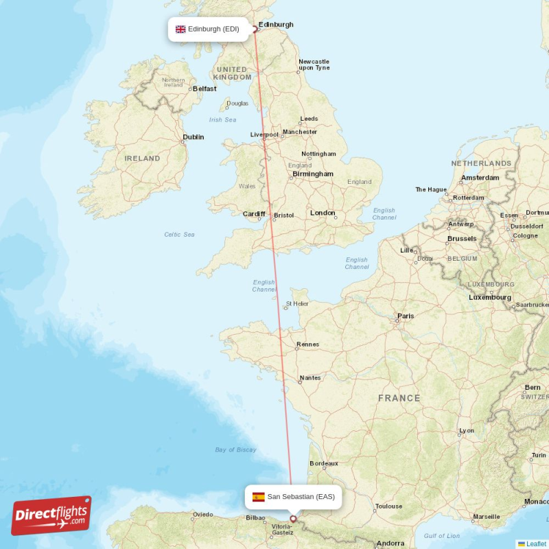Direct flights from San Sebastian to Edinburgh (EAS-EDI ...