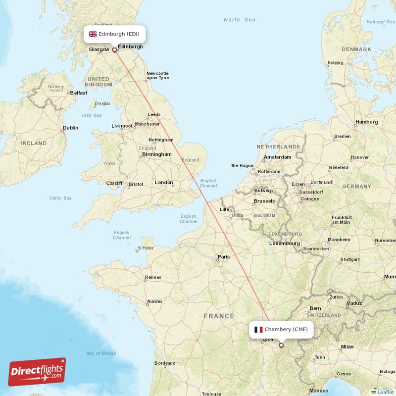 Direct flights from Edinburgh to Chambery, EDI to CMF non-stop ...