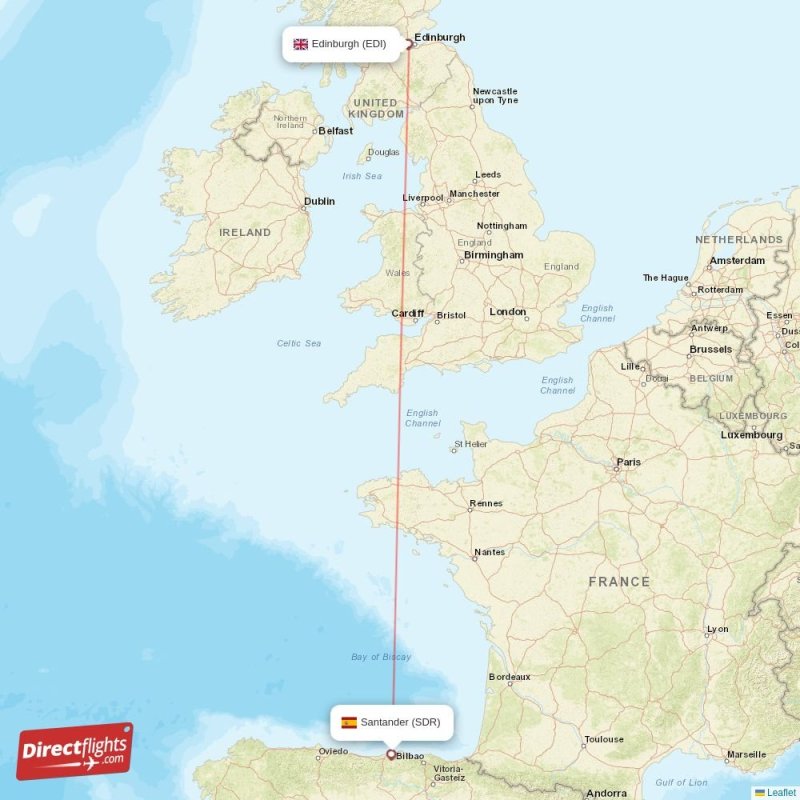 Direct flights from Edinburgh to Santander, EDI to SDR non-stop ...