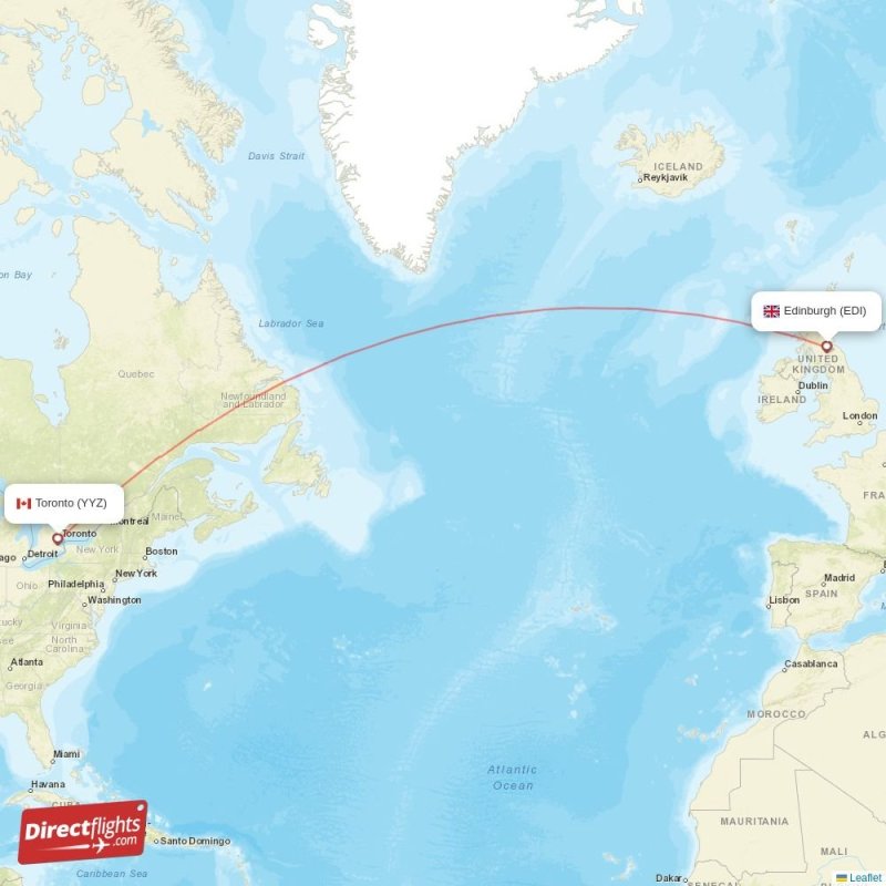 Direct flights from Edinburgh to Toronto, EDI to YYZ non-stop ...