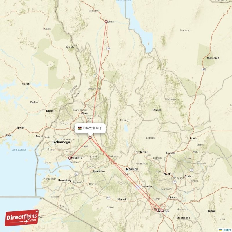 Direct flights to Eldoret - EDL, Kenya - Directflights.com