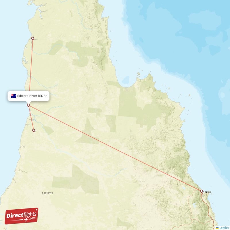 Direct flights from Edward River - 2 destinations - EDR, Australia ...