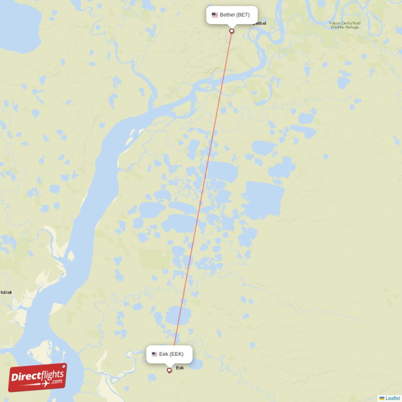 Direct flights from Eek - 0 destinations - EEK, USA - Directflights.com