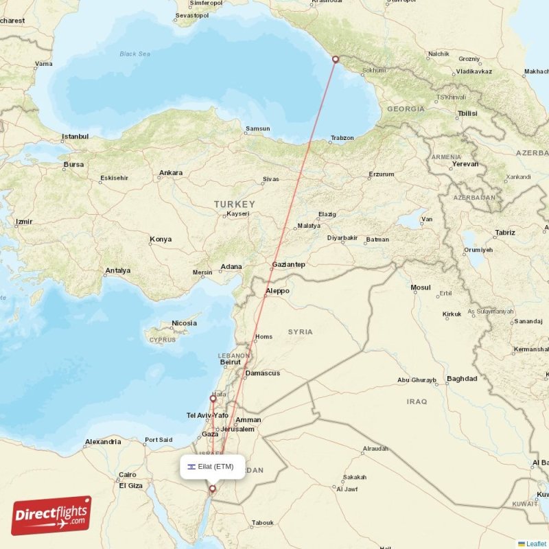 Direct flights to Eilat - ETM, Israel - Directflights.com