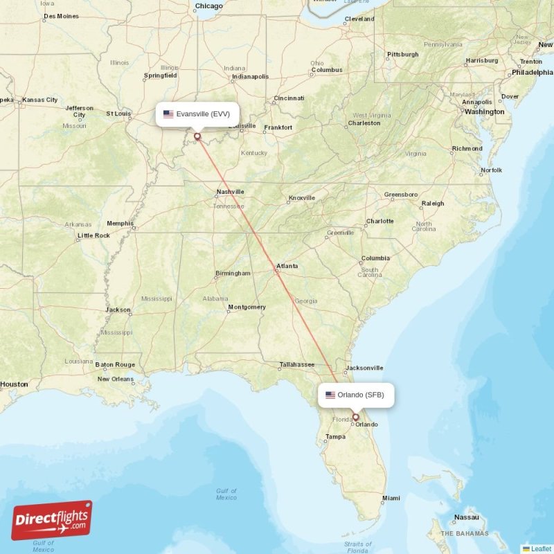 Direct flights from Evansville to Orlando, EVV to SFB non-stop ...