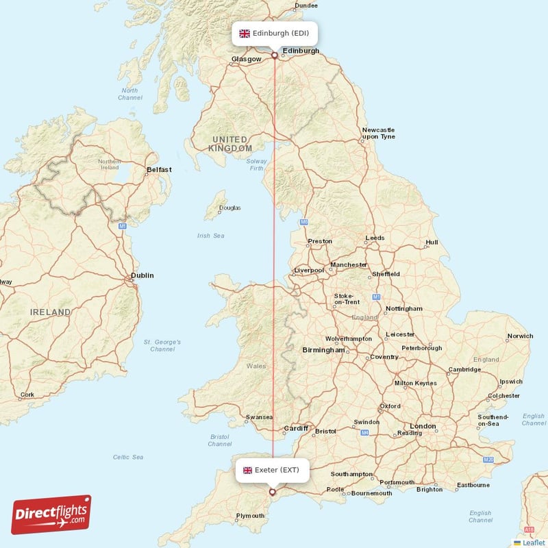 Direct flights from Exeter to Edinburgh, EXT to EDI non-stop ...