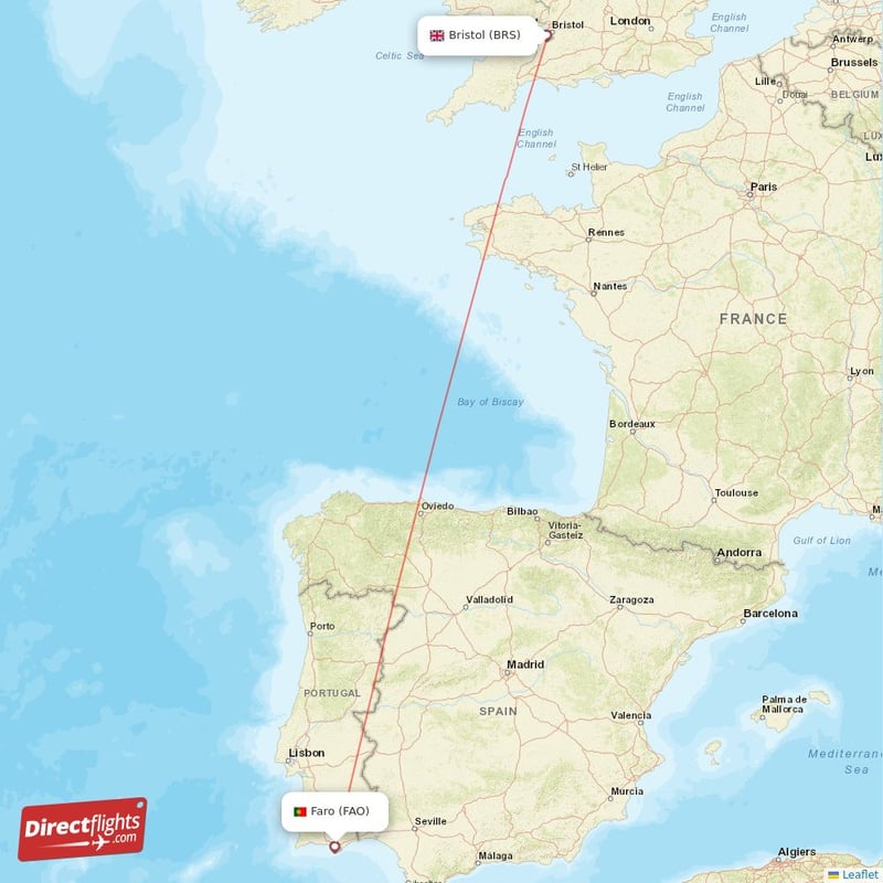 Direct flights from Faro to Bristol, FAO to BRS non-stop - Directflights.com