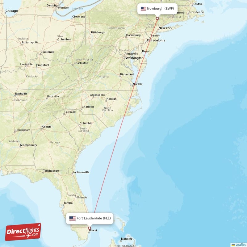 Direct flights from Fort Lauderdale to Newburgh, FLL to SWF non-stop ...