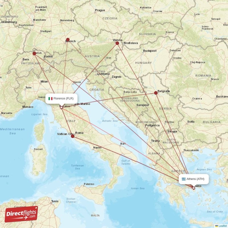 Direct flights from Florence to Athens (FLR-ATH) - Directflights.com