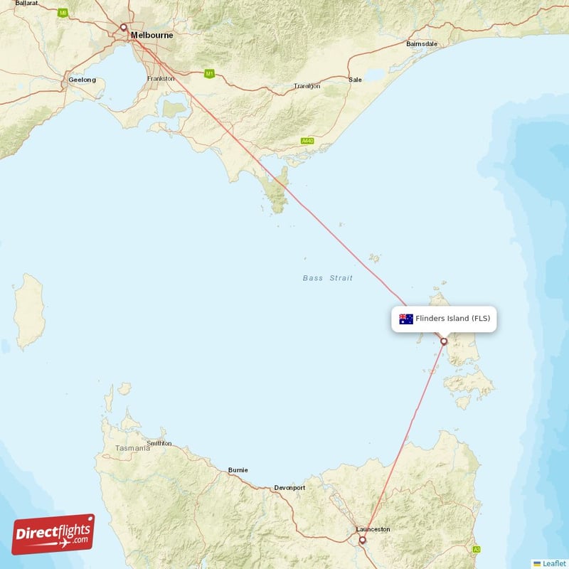 Direct flights from Flinders Island - 2 destinations - FLS, Australia - Directflights.com