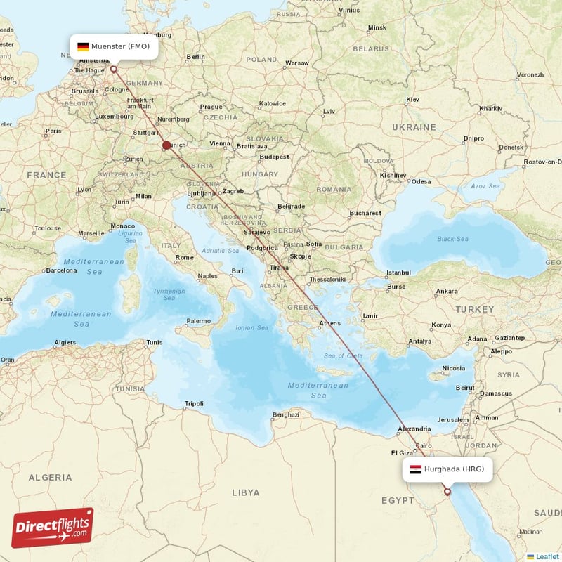 Direct flights from Muenster to Hurghada, FMO to HRG non-stop - Directflights.com