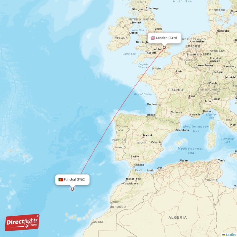 Direct flights from Funchal to London, FNC to STN non-stop ...