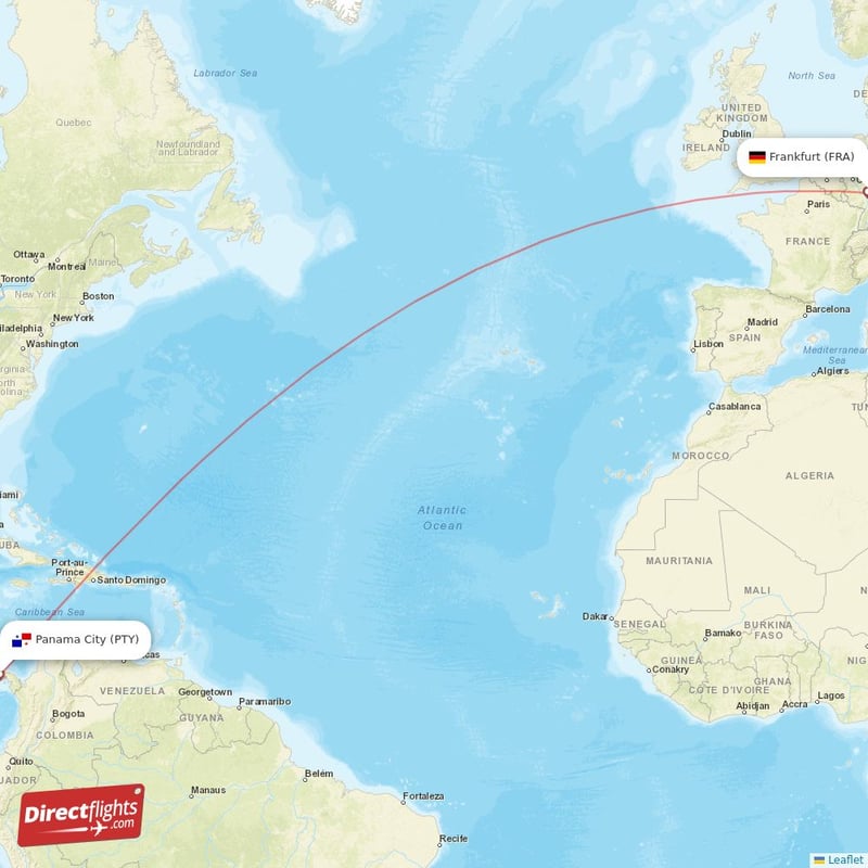 Direct flights from Frankfurt to Panama City, FRA to PTY non-stop ...