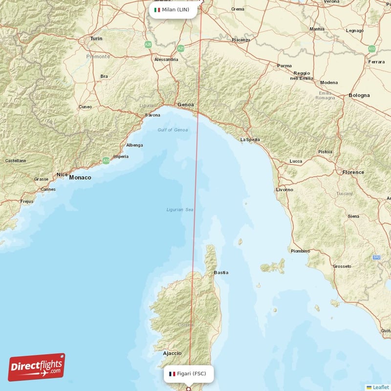 Direct flights from Figari to Milan (FSC-LIN) - Directflights.com