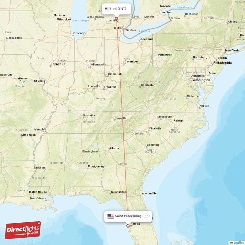 Direct flights from Sioux Falls to Saint Petersburg, FSD to PIE non ...