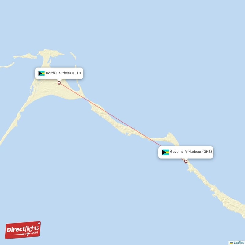 Direct flights from Governor's Harbour to North Eleuthera, GHB to ELH ...