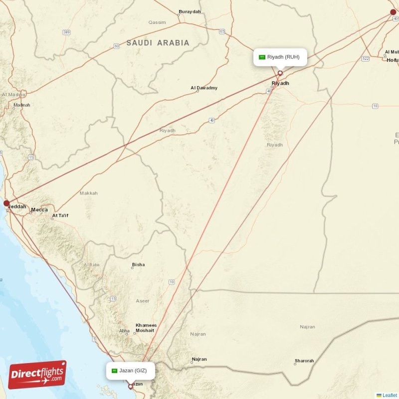Direct flights from Riyadh to Jazan, RUH to GIZ non-stop ...