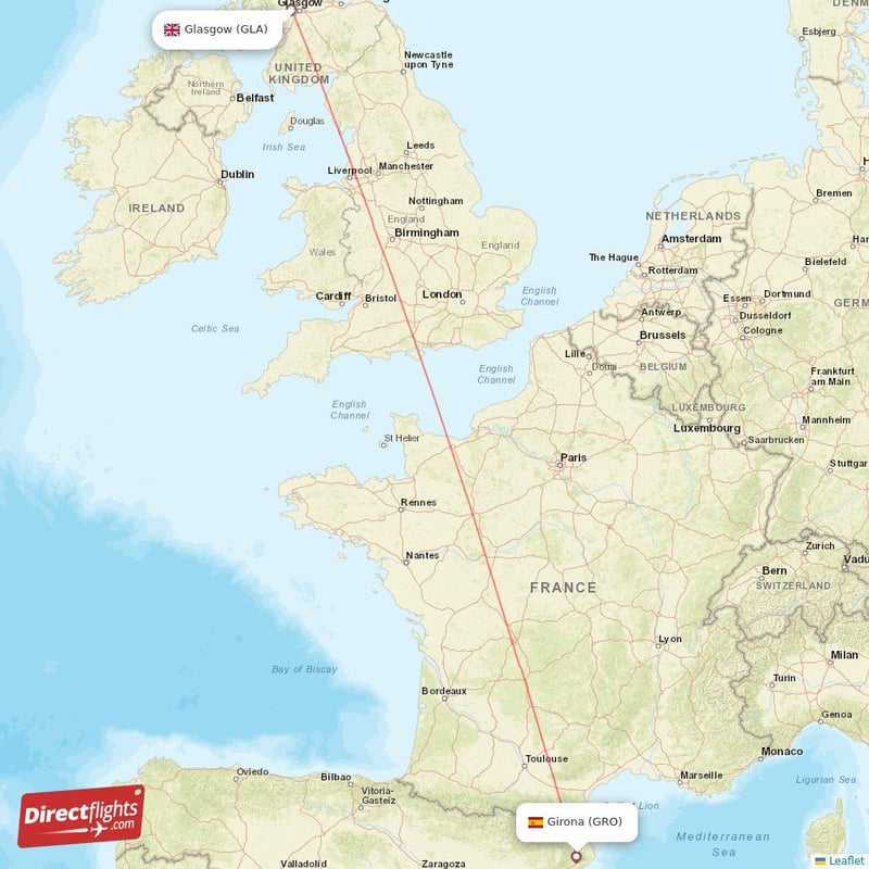 Direct flights from Glasgow to Girona, GLA to GRO non-stop ...