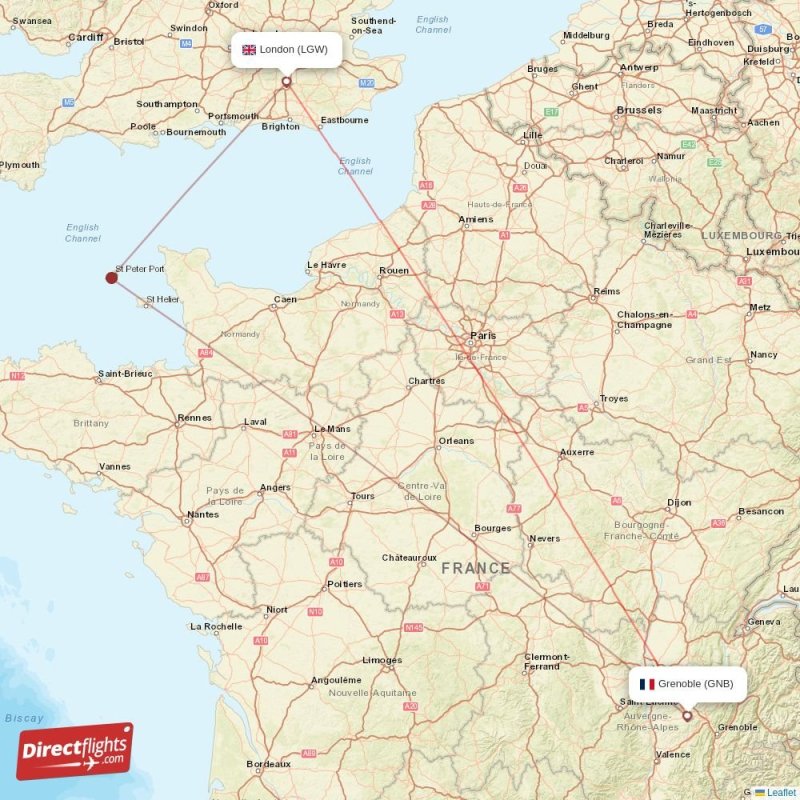 Direct flights from Grenoble to London (GNB-LGW) - Directflights.com