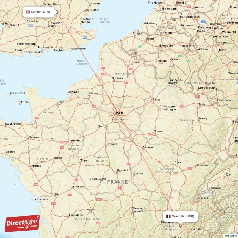 Direct flights from Grenoble to London (GNB-LTN) - Directflights.com