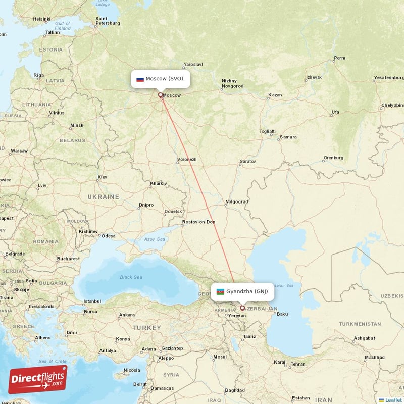 Direct flights from Gyandzha to Moscow, GNJ to SVO non-stop ...