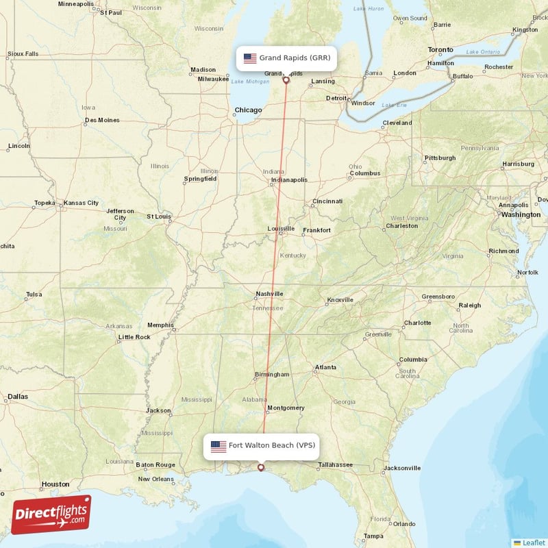 Direct flights from Grand Rapids to Fort Walton Beach, GRR to VPS non ...