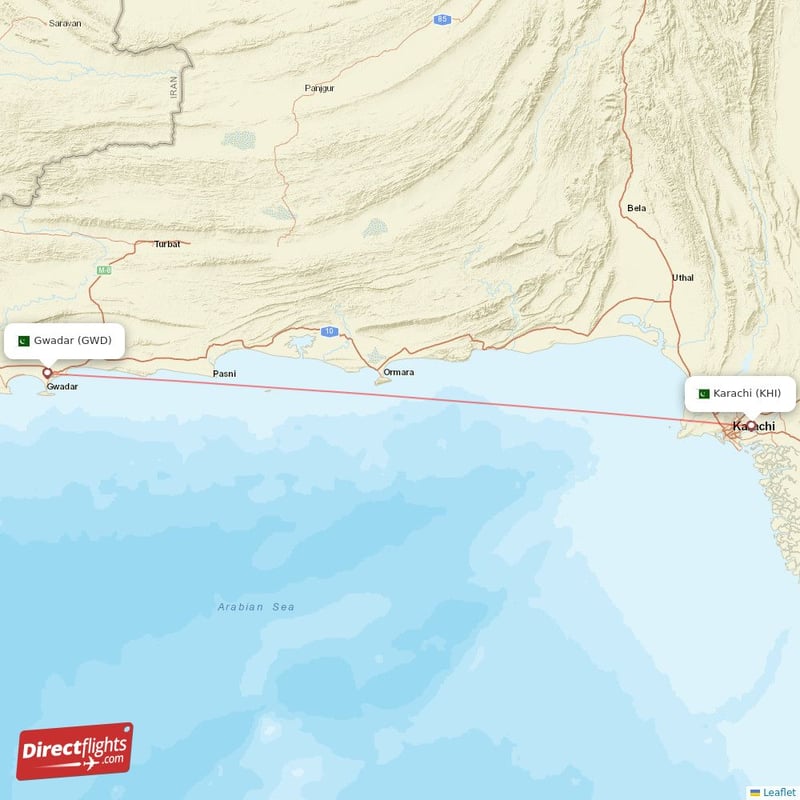 Direct flights from Gwadar to Karachi, GWD to KHI non-stop ...
