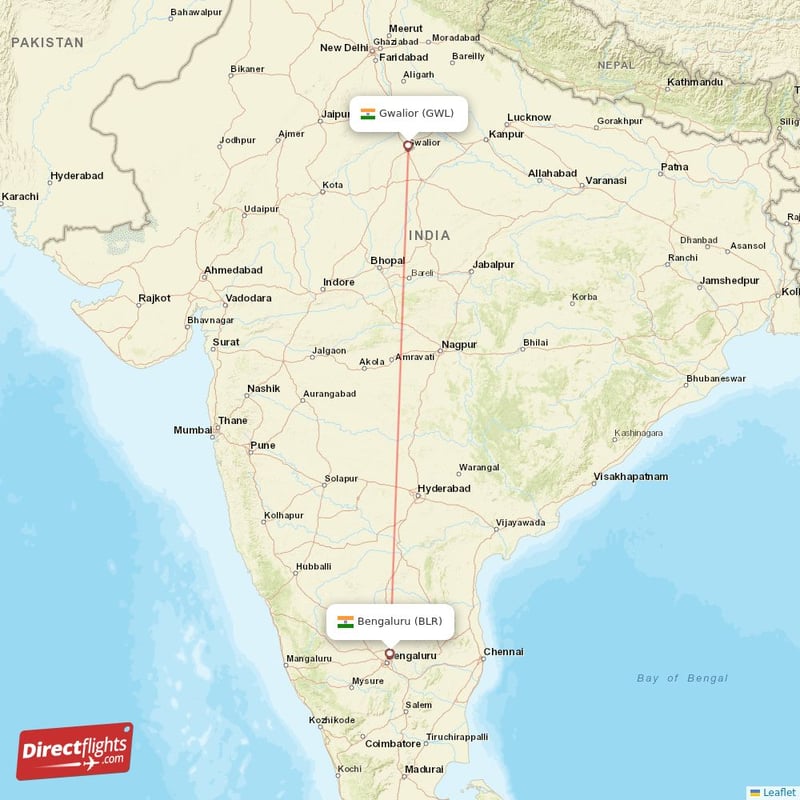 Direct flights from Gwalior to Bengaluru, GWL to BLR non-stop ...