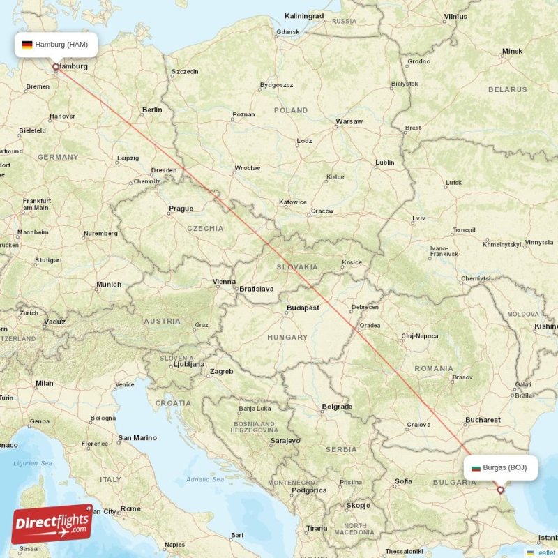 Direct flights from Hamburg to Burgas, HAM to BOJ non-stop ...