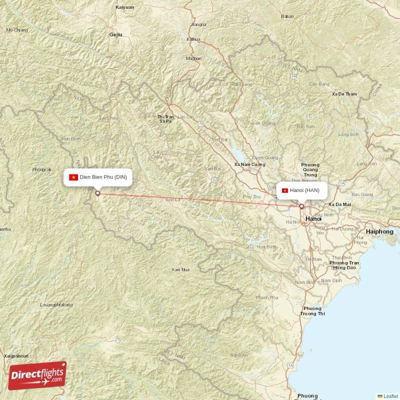 Direct flights from Hanoi to Dien Bien Phu, HAN to DIN non-stop ...