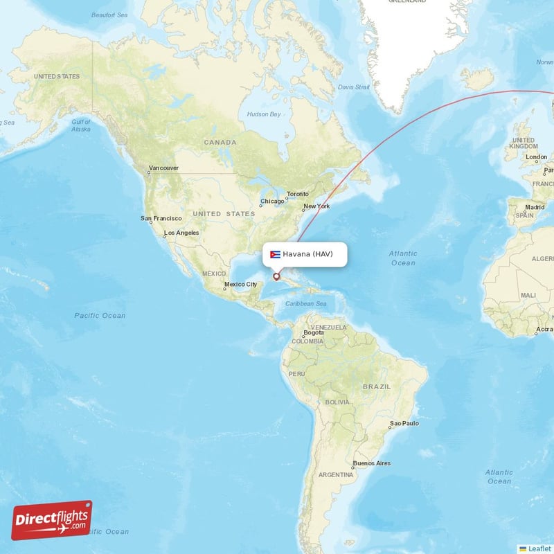 Direct flights from Havana to Moscow, HAV to SVO non-stop ...