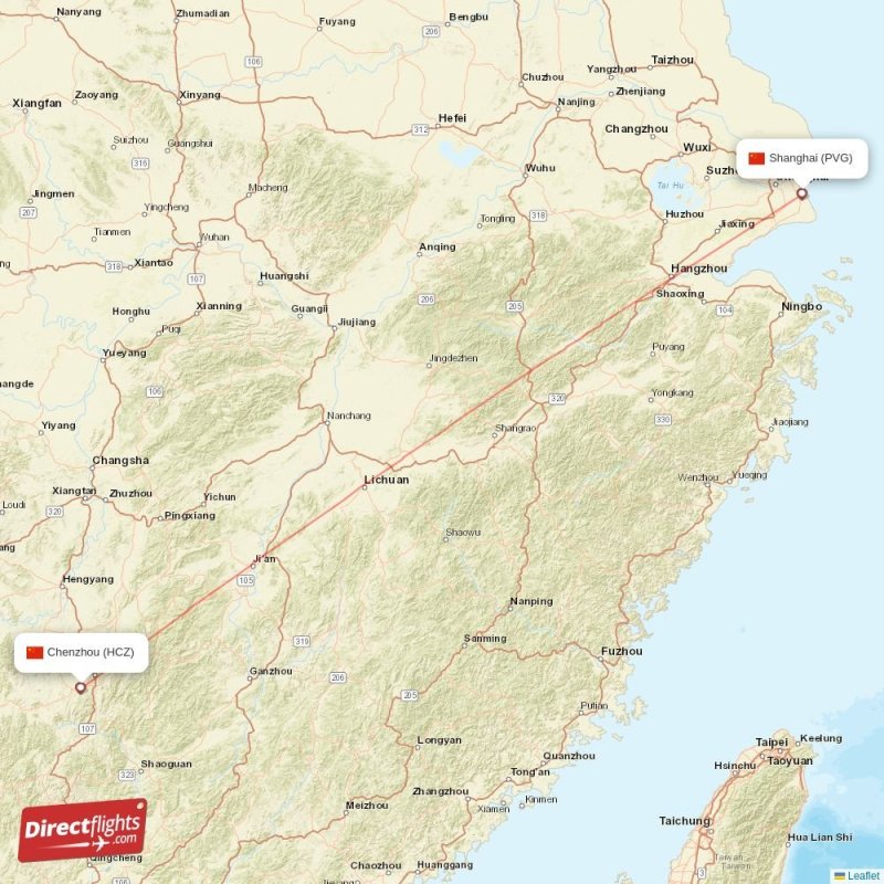 Direct flights from Chenzhou to Shanghai, HCZ to PVG non-stop ...