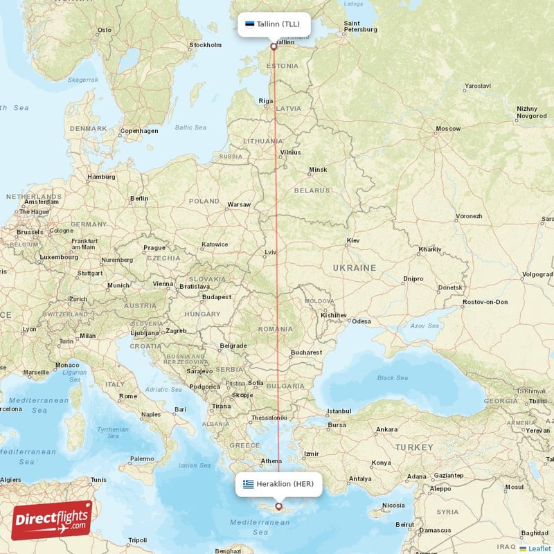 Direct flights from Heraklion to Tallinn, HER to TLL non-stop ...