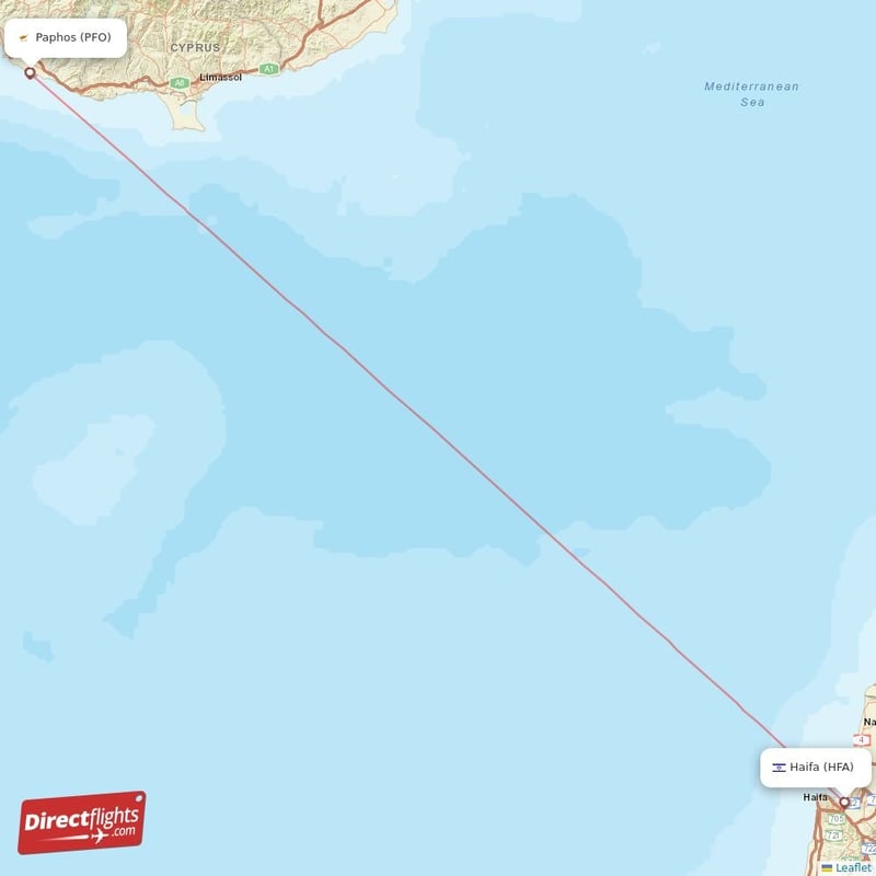 Direct flights from Haifa to Paphos, HFA to PFO non-stop ...