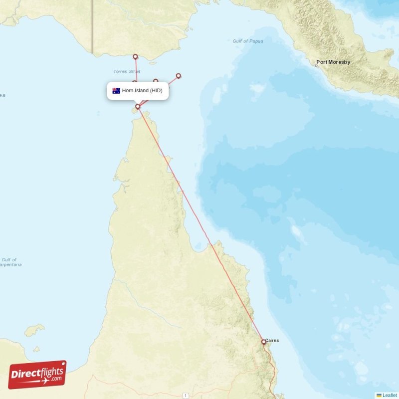 Direct flights from Horn Island - 2 destinations - HID, Australia ...