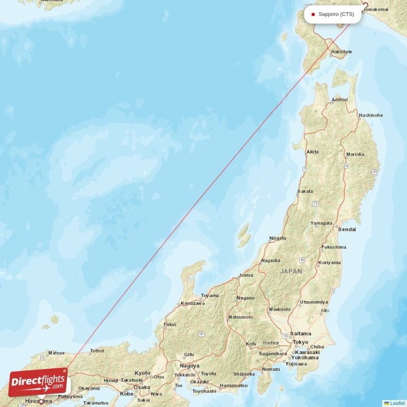 Direct flights from Hiroshima to Sapporo, HIJ to CTS non-stop ...