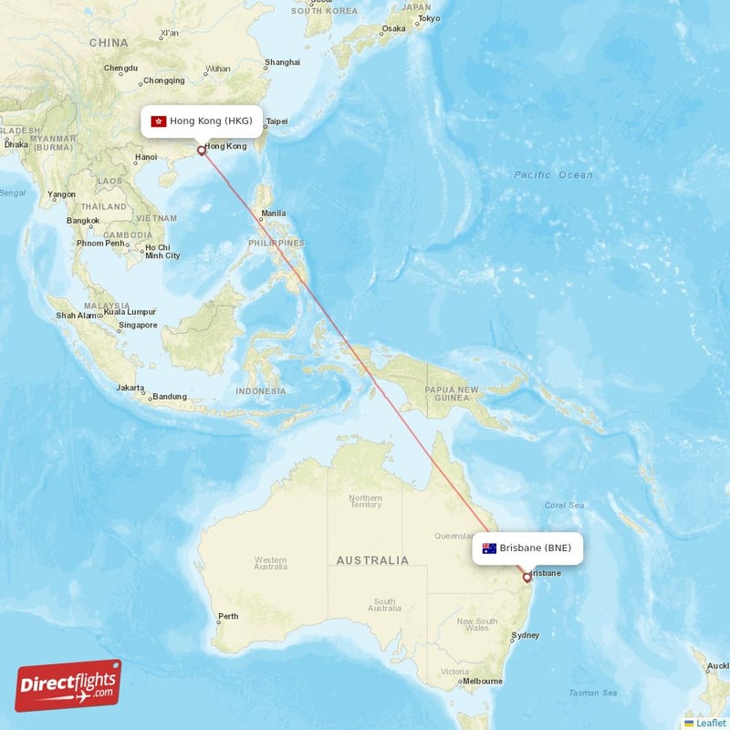 Direct flights from Hong Kong to Brisbane, HKG to BNE non-stop ...